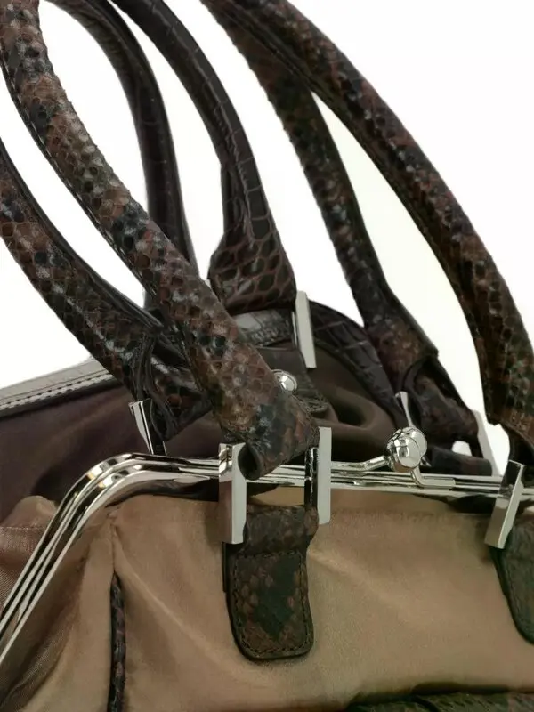 AUGUST BARRON Python-print Crocodile-effect Tote Bag