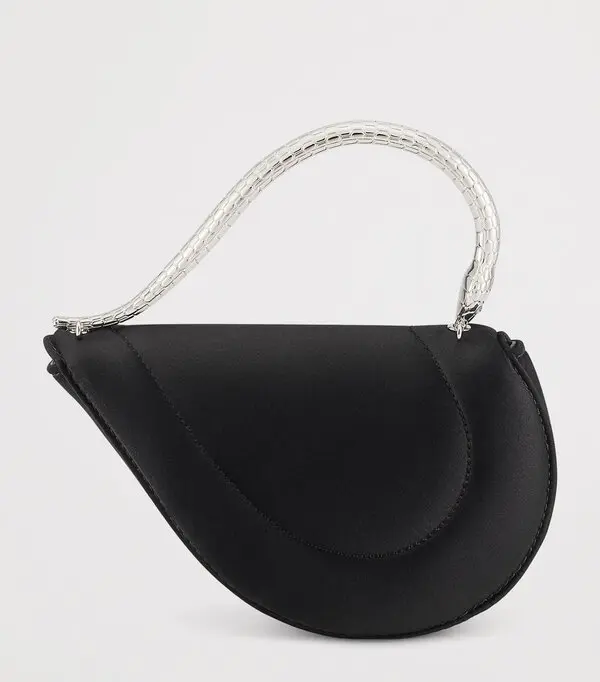 BVLGARI Satin Serpenti Cuore 1968 Top-handle Bag