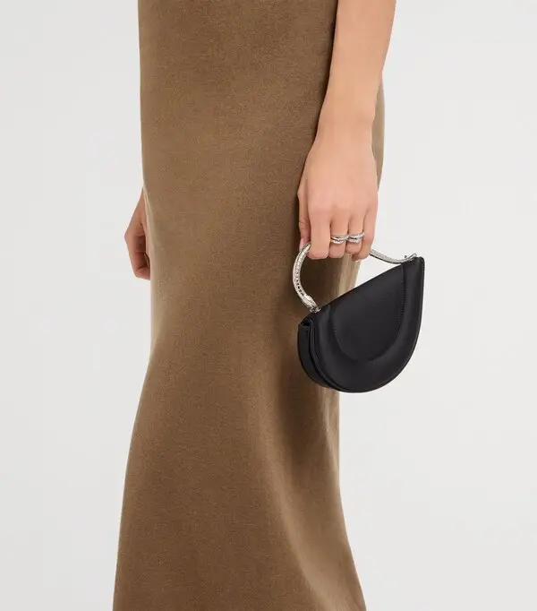 BVLGARI Satin Serpenti Cuore 1968 Top-handle Bag