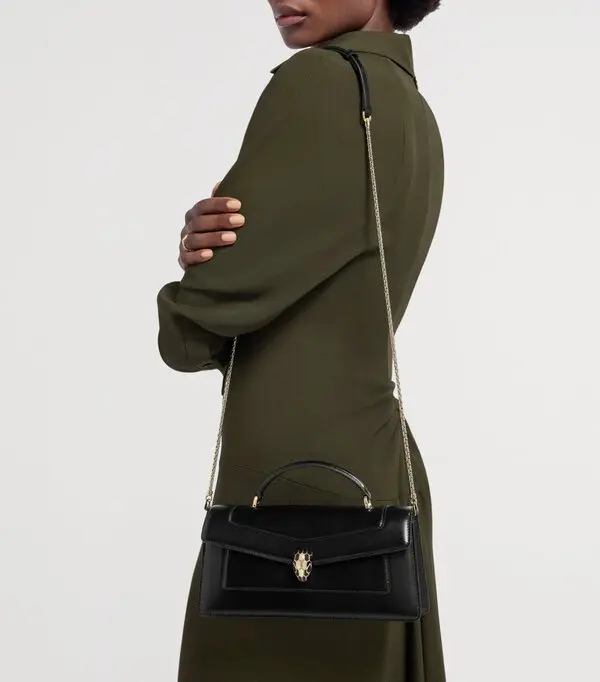 BVLGARI Leather Serpenti Forever Top-handle Bag