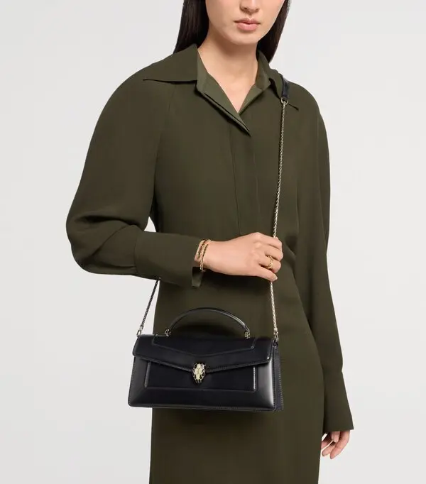 BVLGARI Leather Serpenti Forever Top-handle Bag