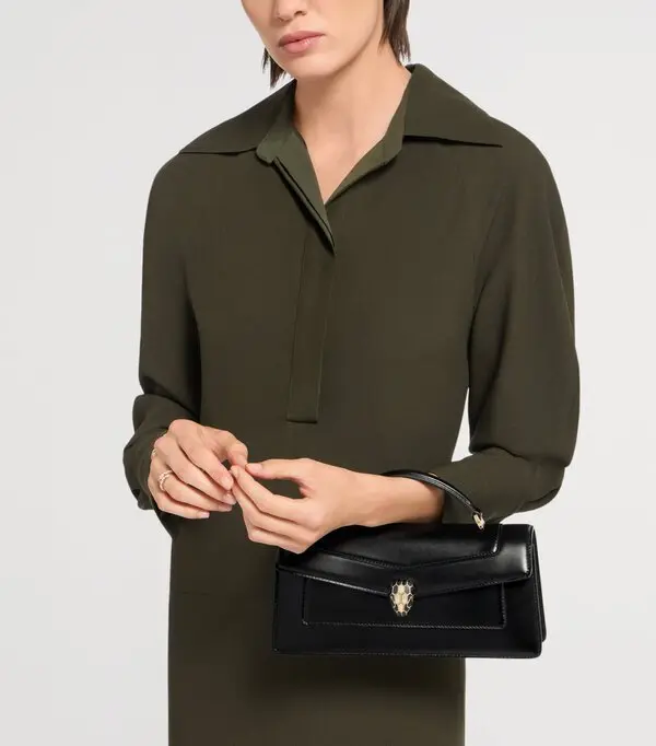 BVLGARI Leather Serpenti Forever Top-handle Bag