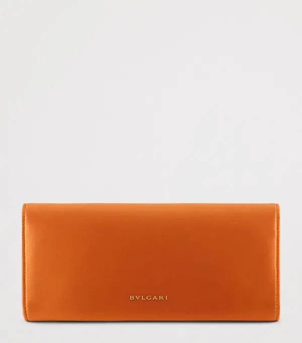 BVLGARI Satin Tubogas Evening Clutch Bag