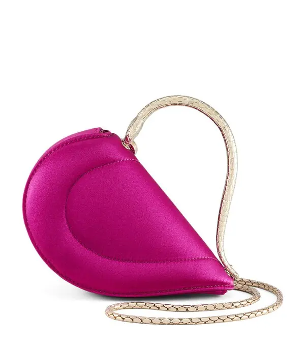 BVLGARI Mini Leather Serpenti Cuoricino Top-handle Bag - Pink