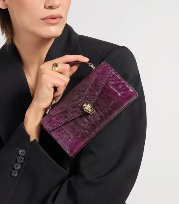 BVLGARI Karang Leather Serpenti Forever Chain Wallet