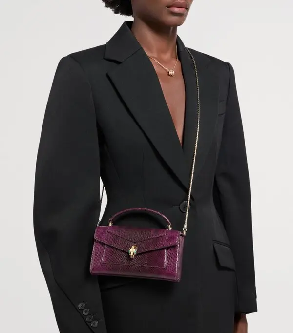 BVLGARI Karang Leather Serpenti Forever Chain Wallet