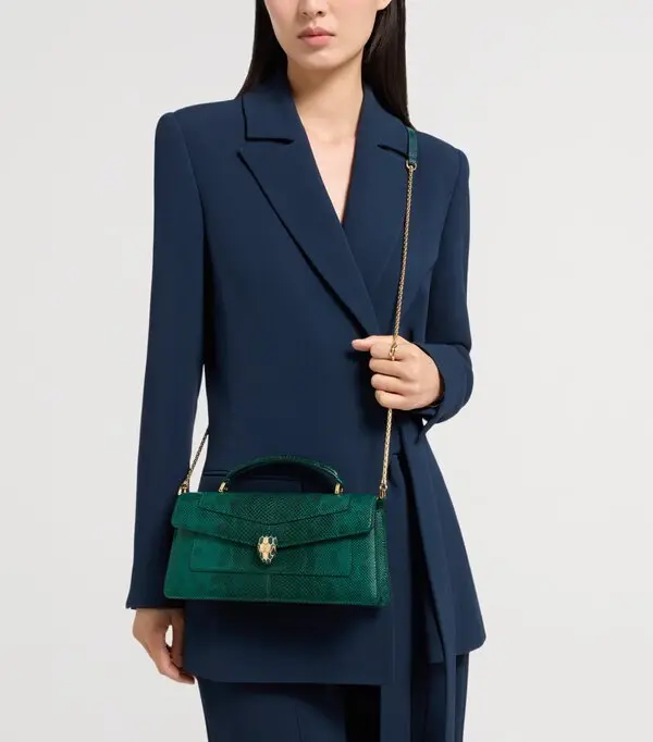 BVLGARI Karung Leather Serpenti Forever Top-handle Bag