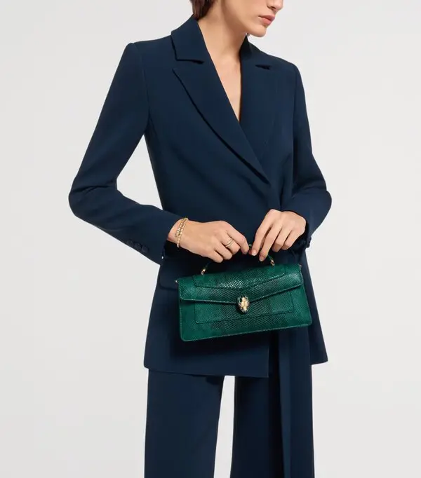 BVLGARI Karung Leather Serpenti Forever Top-handle Bag