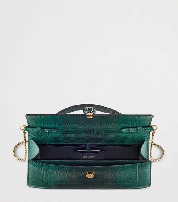 BVLGARI Karung Leather Serpenti Forever Top-handle Bag