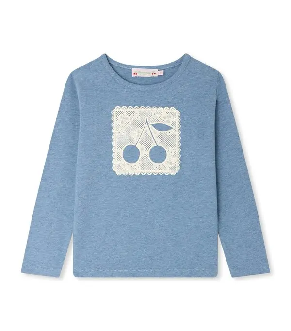 Bonpoint Cotton Cherry Long-sleeve T-shirt