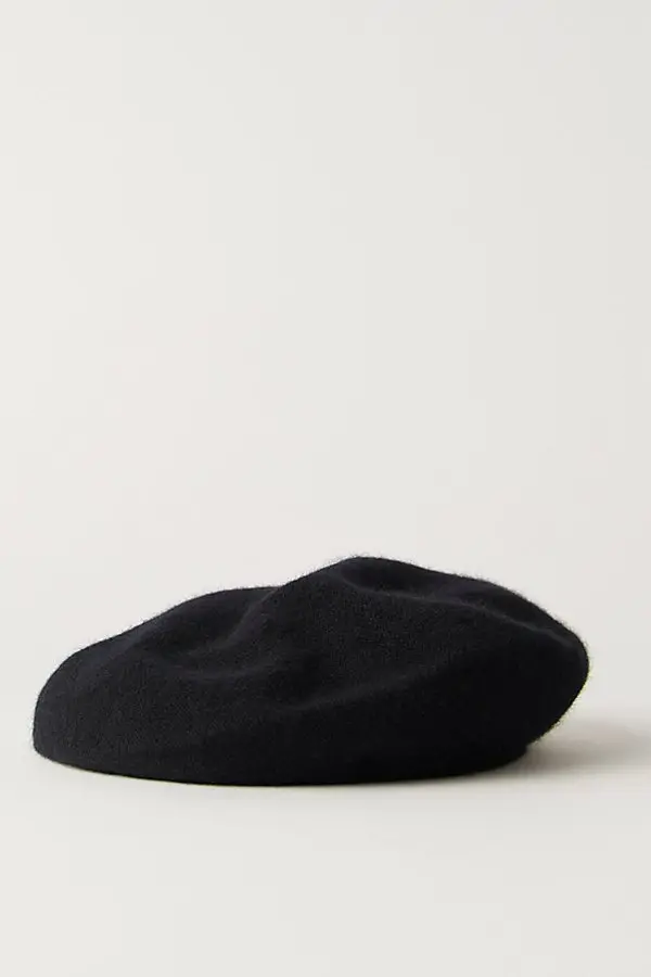 Free People Chic Cashmere Beret At - Black