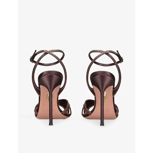 AQUAZZURA Soulmate Satin Heeled Sandals