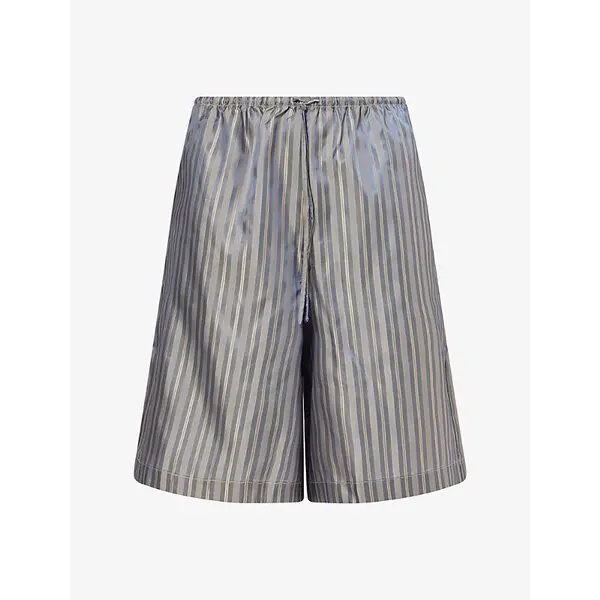 REFORMATION Sandy Striped Satin Shorts