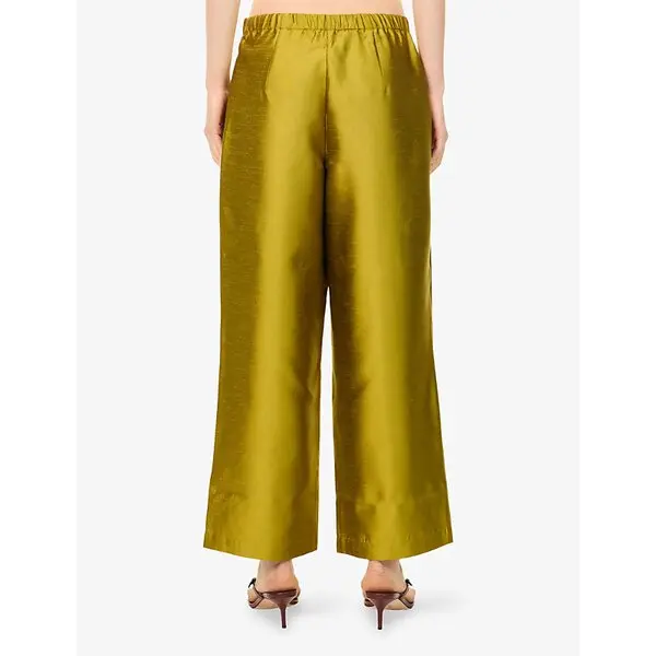 REFORMATION Olina Cropped Woven Trousers