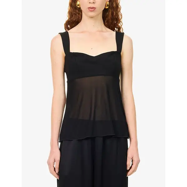 REFORMATION Nova Sweetheart Knit Top