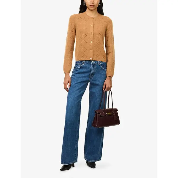 FRAME Cropped Wool And Cashmere-blend Cardigan