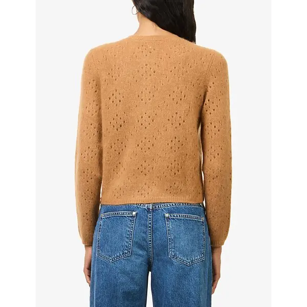 FRAME Cropped Wool And Cashmere-blend Cardigan