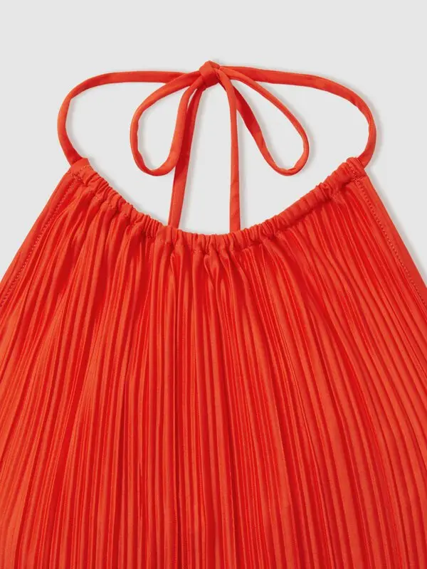 Good American Plissé Halter Top