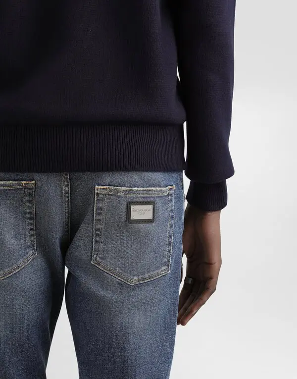 Dolce & Gabbana Pantalone Denim Multi-colored Cotton