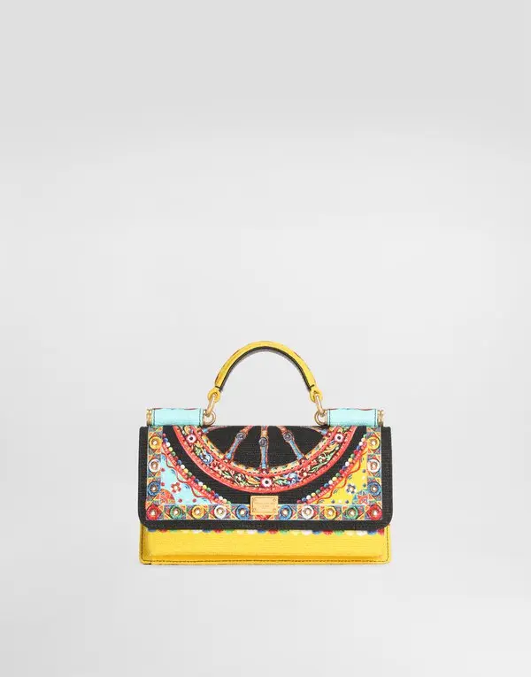 Dolce & Gabbana Carretto-print Canvas Phone Bag - Multicolor