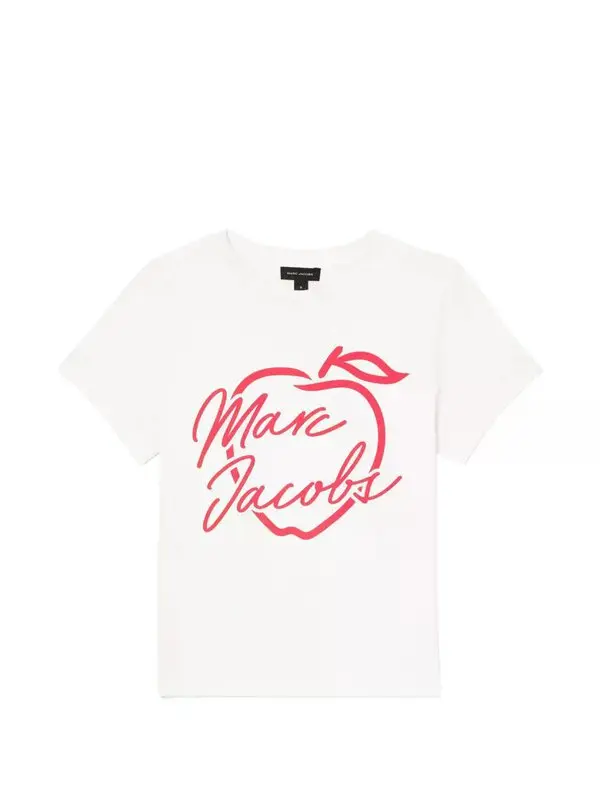 Marc Jacobs Logo-print Cotton T-shirt - Neutrals