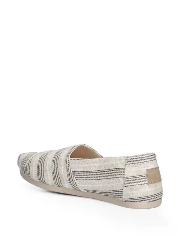 Toms Alpargata Classic Striped Canvas Slip-on Flats