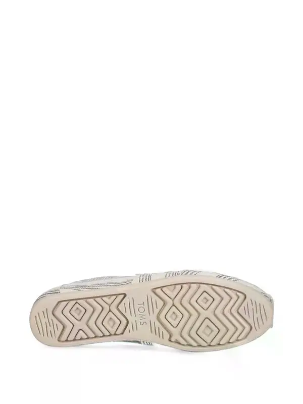 Toms Alpargata Classic Striped Canvas Slip-on Flats