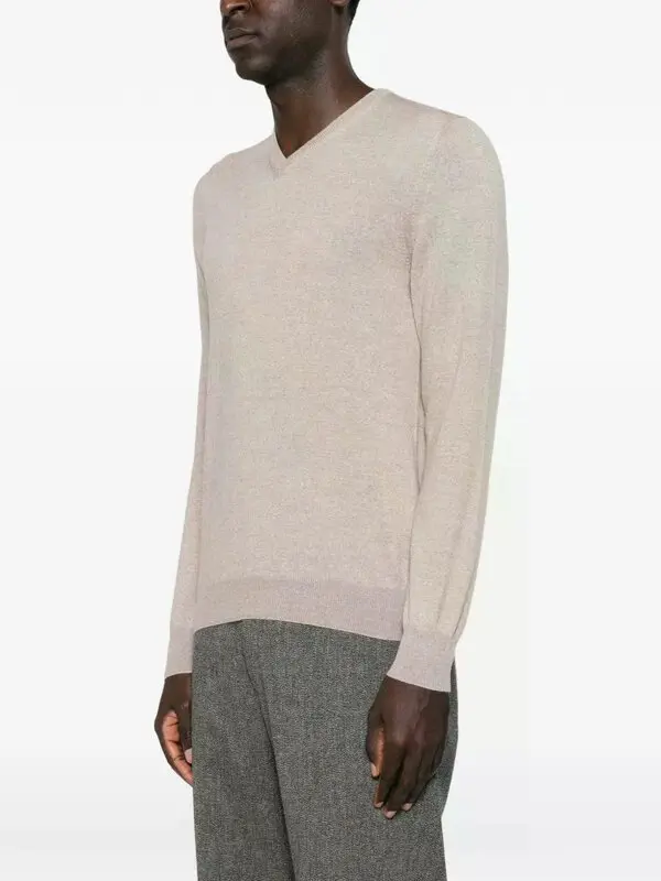 GRAN SASSO V-neck Sweater - Neutrals