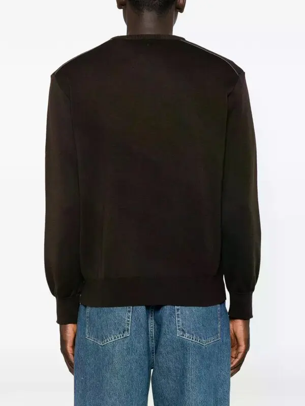 Paul & Shark Contrast-trim Crew-neck Sweater