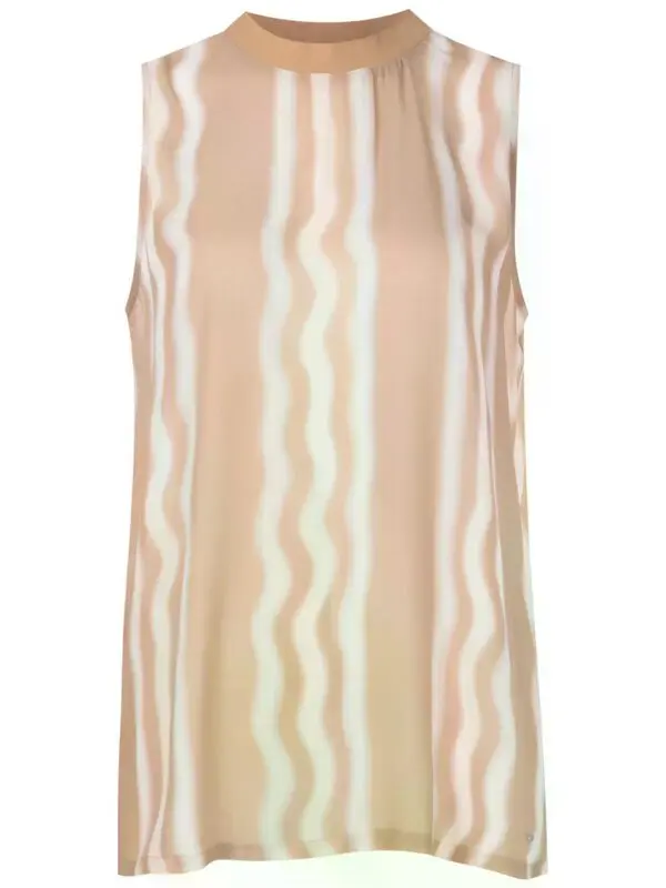 Armani Exchange Wave-print Semi-sheer Top