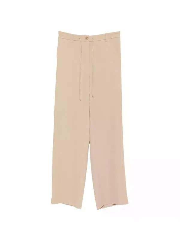 Imperial Drawstring Wide-leg Trousers - Neutrals
