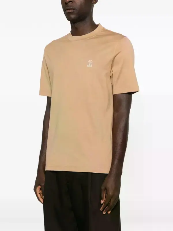 Brunello Cucinelli Embroidered-logo T-shirt