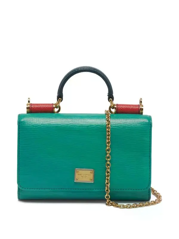 Dolce & Gabbana Miss Sicily Von Leather Mini Bag - Green