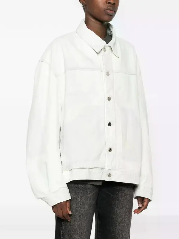 HAIKURE Panelled Button-up Denim Jacket