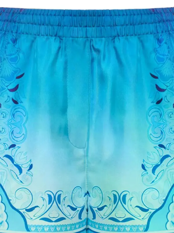 Casablanca Gradient Egyptian Rug Silk Shorts
