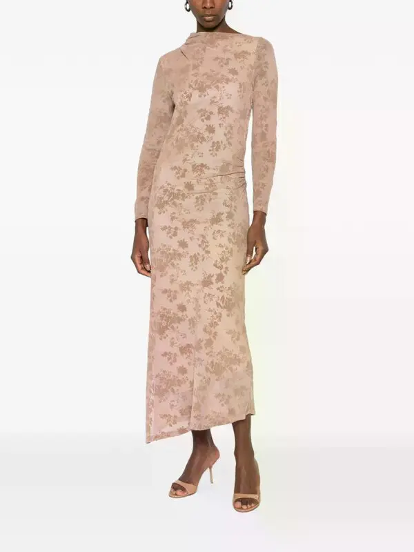 Imperial Floral-print Ruched Maxi Dress