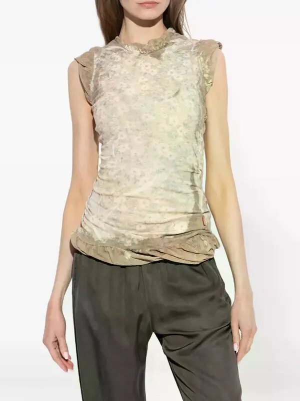 DIESEL® Floral-print Ruffled Top