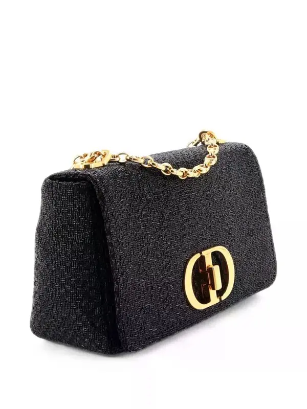 Dior Caro Bag Beaded Leather Medium Crossbody Bag