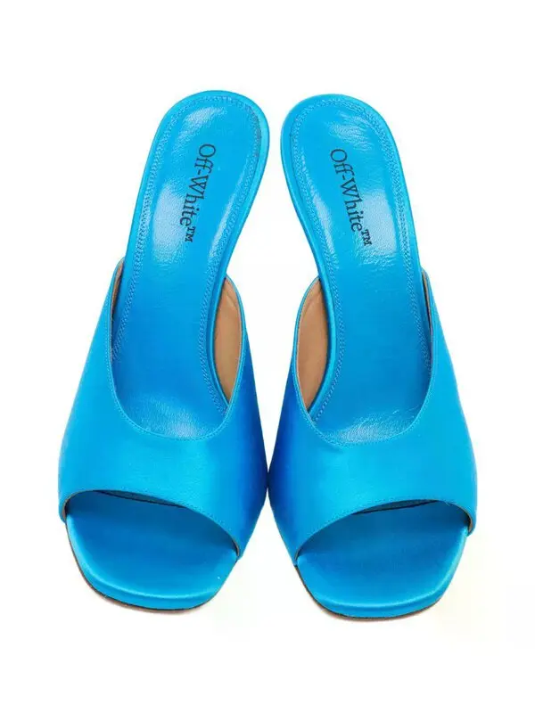 Off-White Pop Pearl Satin Sandals