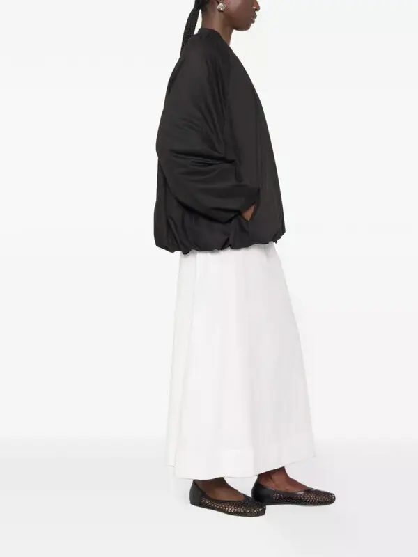 Imperial Ruched Zip-up Bomber Jacket