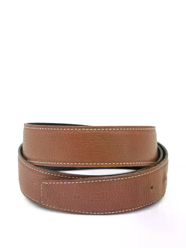 Hermès Togo Reversible Leather Belt - Brown