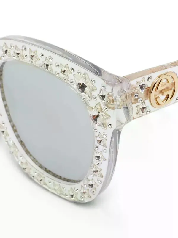 Gucci Star Crystal Cat-eye Sunglasses
