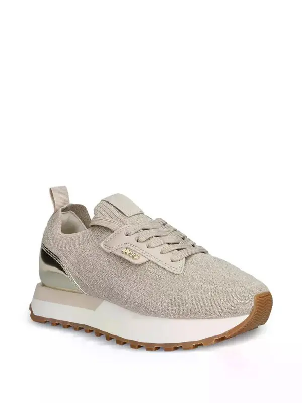 Liu Jo Glitter-effect Metallic-panel Sneakers