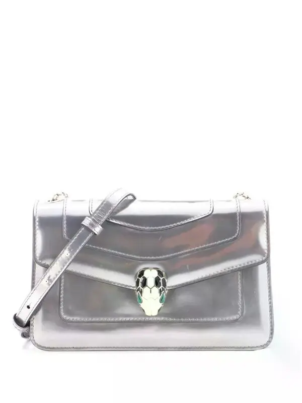 BVLGARI Serpenti Forever Leather Small Shoulder Bag - Metallic
