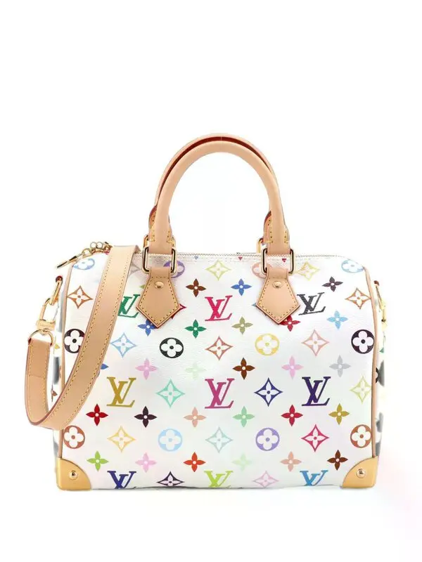 LOUIS VUITTON X Takashi Murakami Speedy Soft Bandouliere Bag Monogram Multicolor 25 Satchel - Multicolour