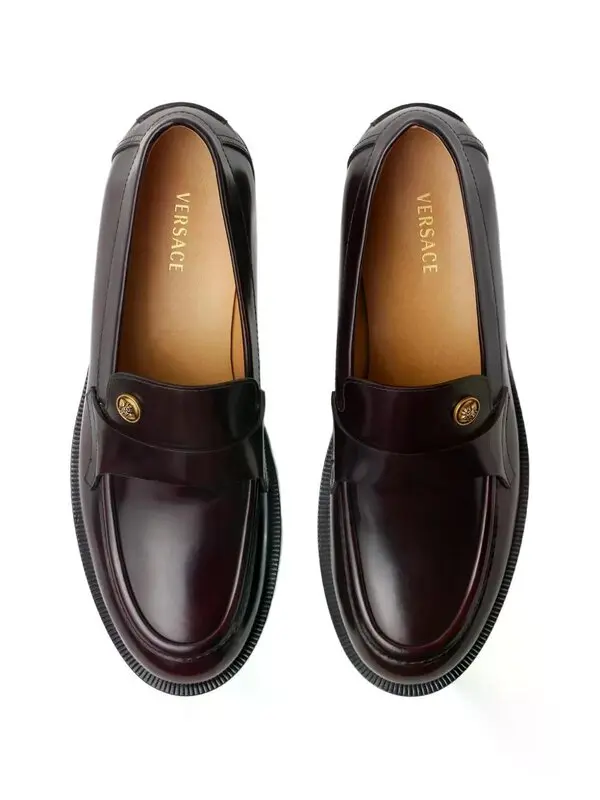 Versace Manu Leather Loafers