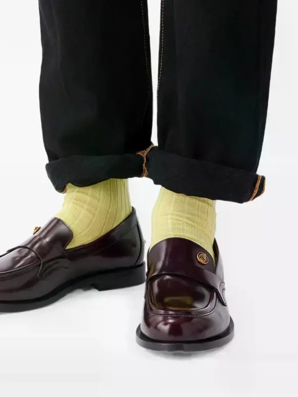 Versace Manu Leather Loafers