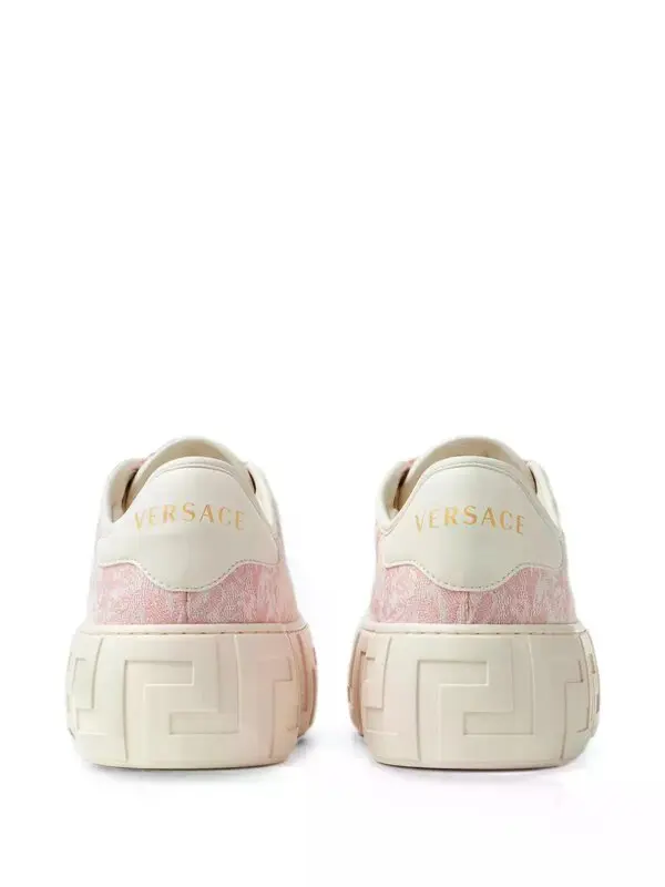 Versace Greca Jacquard Canvas Platform Sneakers