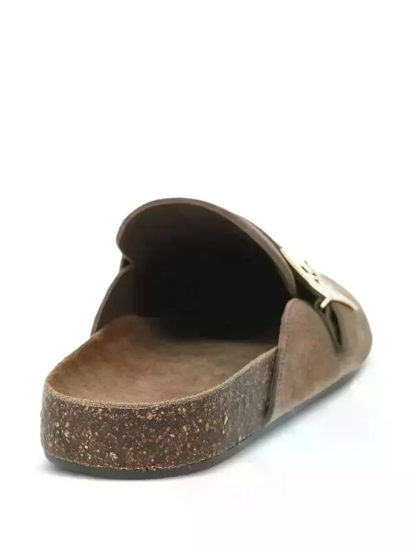 Tory Burch Logo-buckle Suede Mules