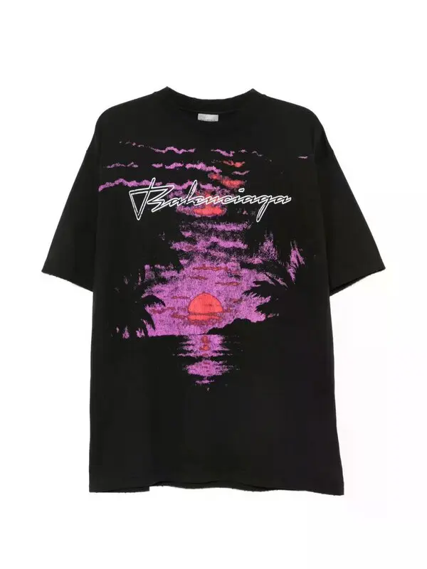 Balenciaga Dream Graphic-print T-shirt - Black